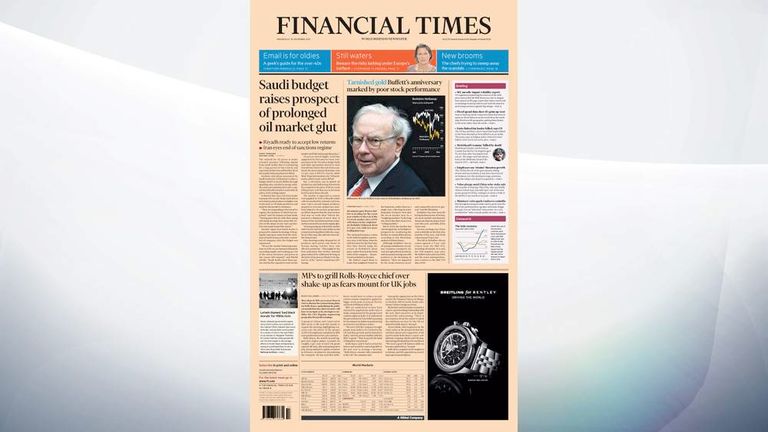 Wednesday's National Newspaper Front Pages | UK News | Sky News