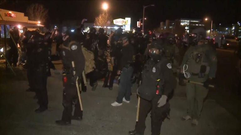 Police Shooting Video Sparks Violent Protests | US News | Sky News