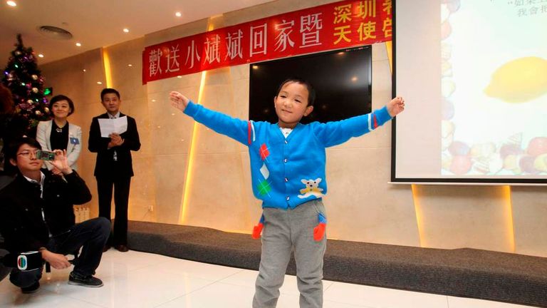 China Eye Gouging: Blinded Binbin Goes Home | World News | Sky News