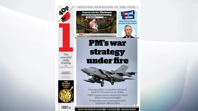 Wednesday's National Newspaper Front Pages | UK News | Sky News