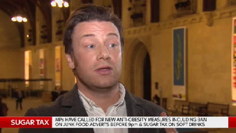 TV chef Jamie Oliver is campaigning for a tax on sugary drinks,