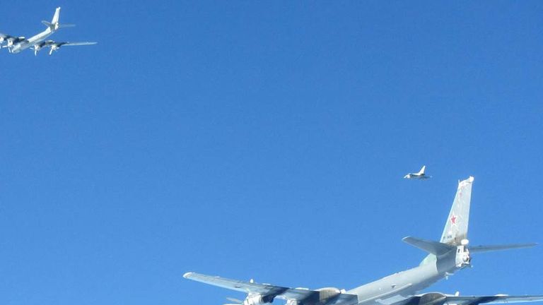 Pictured: RAF Jets Intercept Russian Bombers | UK News | Sky News