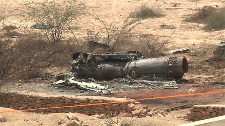 Pakistan Fighter Jet Crashes Into Bus Station | World News | Sky News