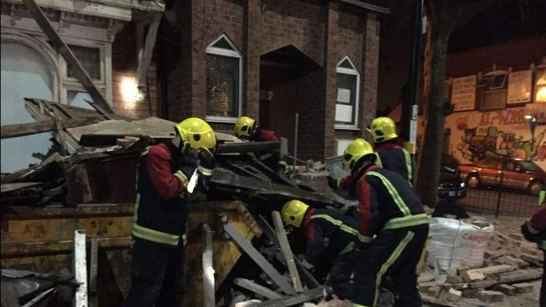 Mosque Collapses In Birmingham Street | UK News | Sky News