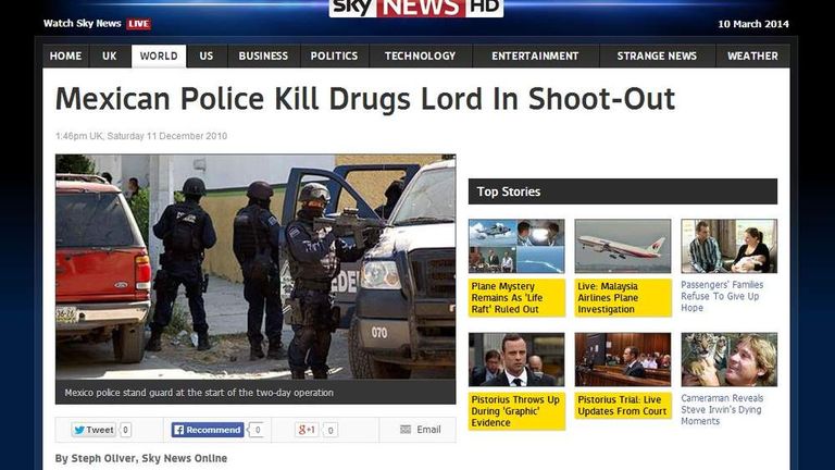 Mexican Drug Lord Nazario Moreno Shot Dead | World News | Sky News