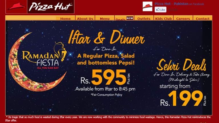 Pizza Hut Axes Ramadan All-You-Can-Eat Offer | World News | Sky News