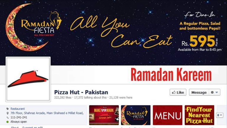 Pizza Hut Axes Ramadan All-You-Can-Eat Offer | World News | Sky News