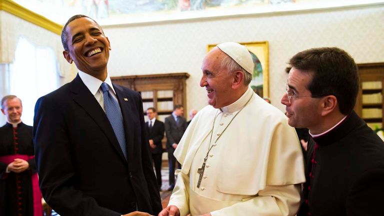 Barack Obama Meets Pope At The Vatican | US News | Sky News