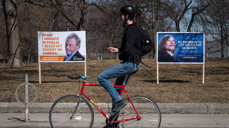 Rob Ford: Fake Campaign Ads Poke Fun At Mayor | World News | Sky News