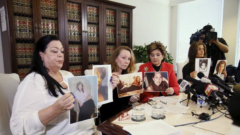 Pamela Abeyta, Sharon Van Ert, attorney Gloria Allred, Lisa Christie ...