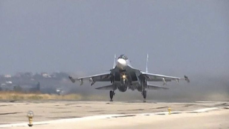 Inside Russia's Air Base Fighting For Assad | World News | Sky News
