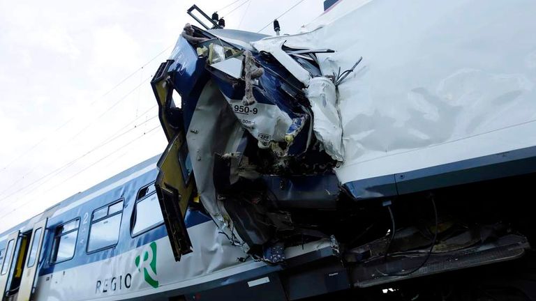 Swiss Train Crash: 35 Passengers Injured | World News | Sky News