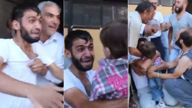 Syria: Father Reunited With His 'Dead' Son | World News | Sky News