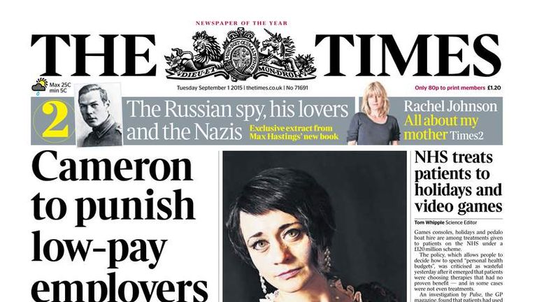 Tuesday's National Newspaper Front Pages | UK News | Sky News