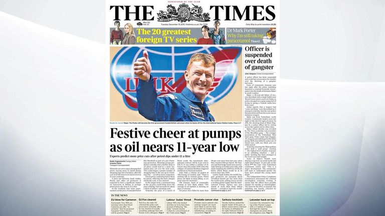 Tuesday's National Newspaper Front Pages | UK News | Sky News