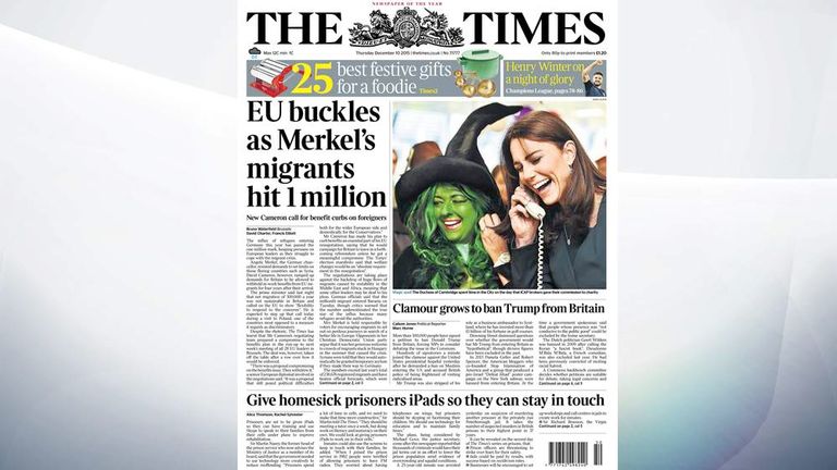 Thursday's National Newspaper Front Pages | UK News | Sky News