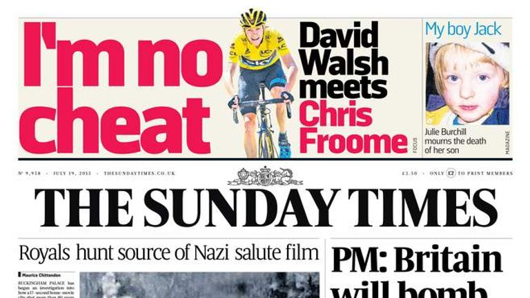 Sunday's National Newspaper Front Pages | UK News | Sky News