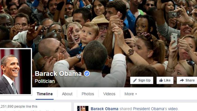 Facebook Fans Can Like Obama But He's No Friend | US News | Sky News