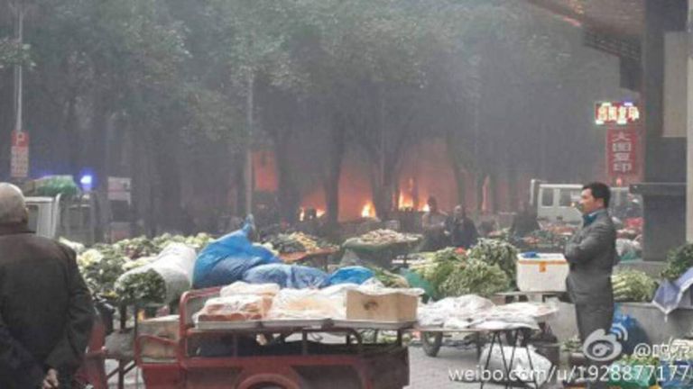 China Market Explosion Kills Dozens In Urumqi | World News | Sky News