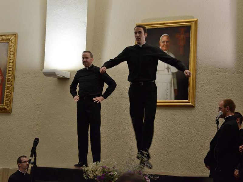 Priest Dance Off In Rome Pope Francis Washes Feet In Holy Thursday