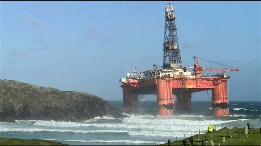 Oil Rig Fuel Tanks Breached In Scotland
