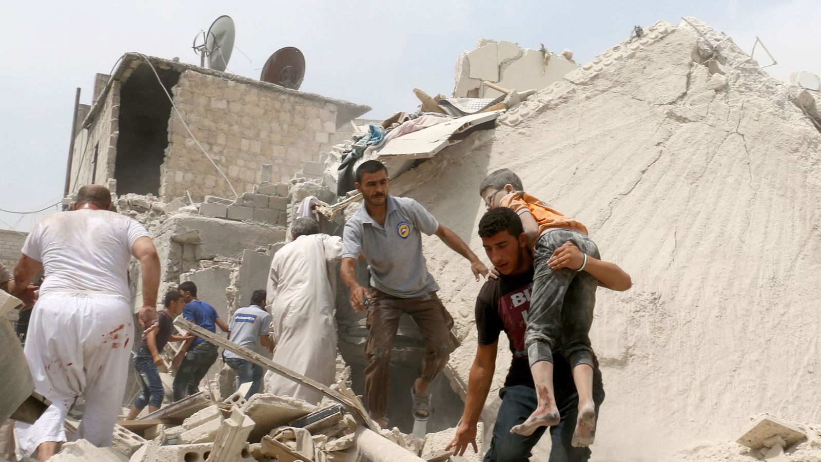Aleppo Hit By Barrel Bomb Attack | Scoop News | Sky News