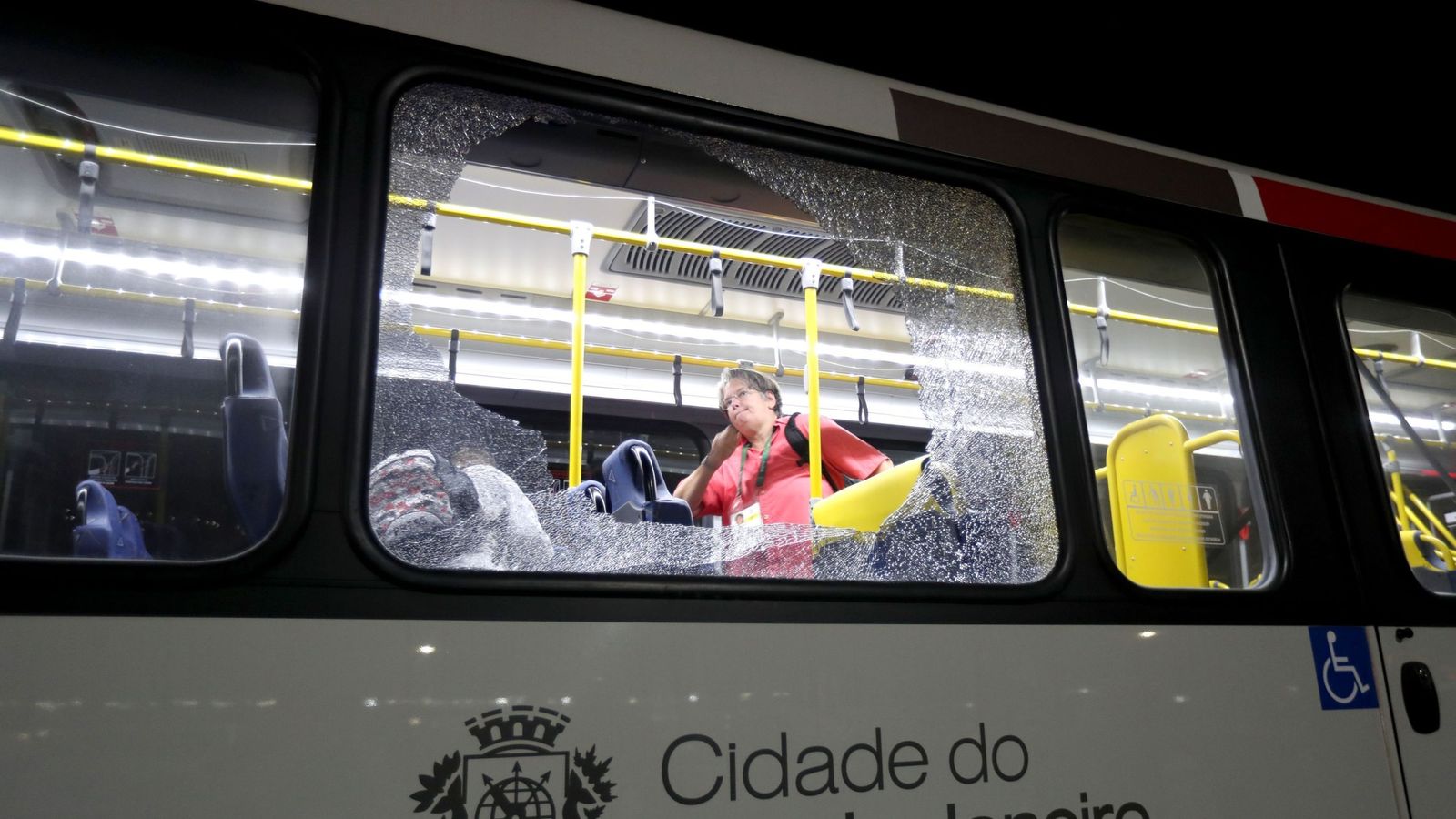 Windows Smashed As Olympic Media Bus Attacked | World News | Sky News