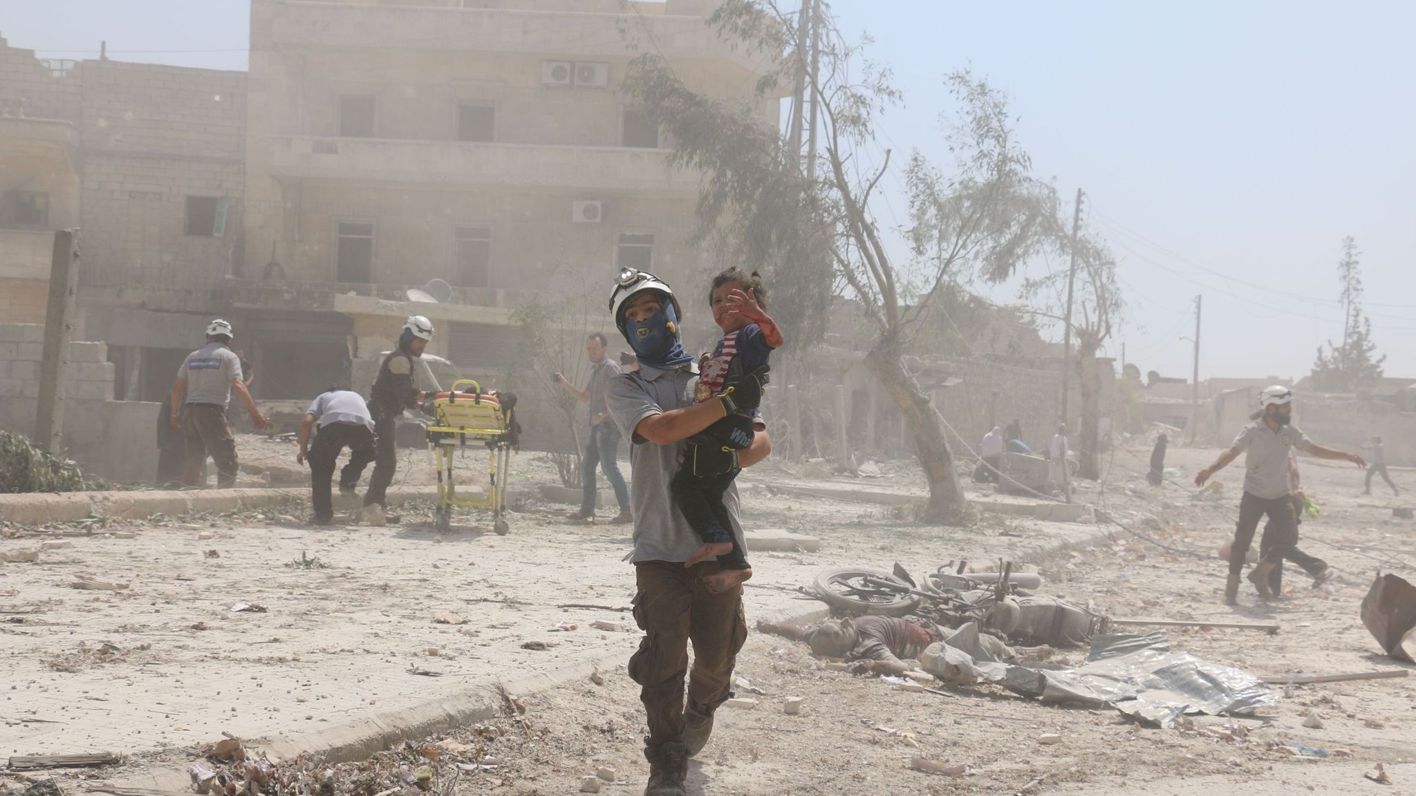 Barrel Bomb 'Double Tap' Kills 15 At Wake In Aleppo, Syria | World News ...