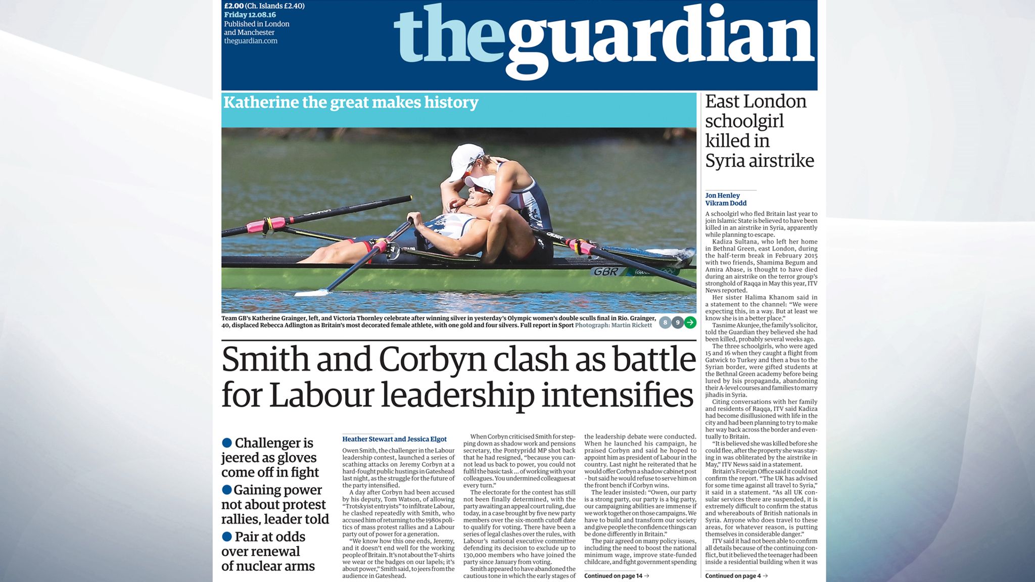 Friday's National Newspaper Front Pages | UK News | Sky News