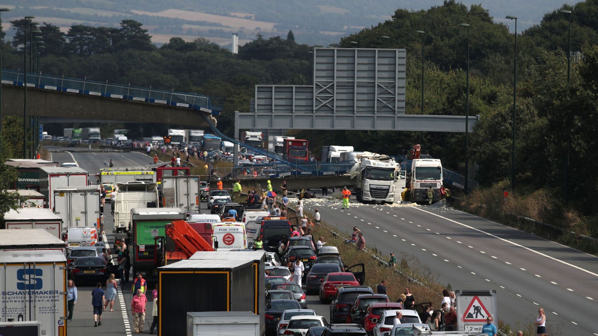 M20 Reopens After Bridge Collapse Causes Chaos | UK News | Sky News