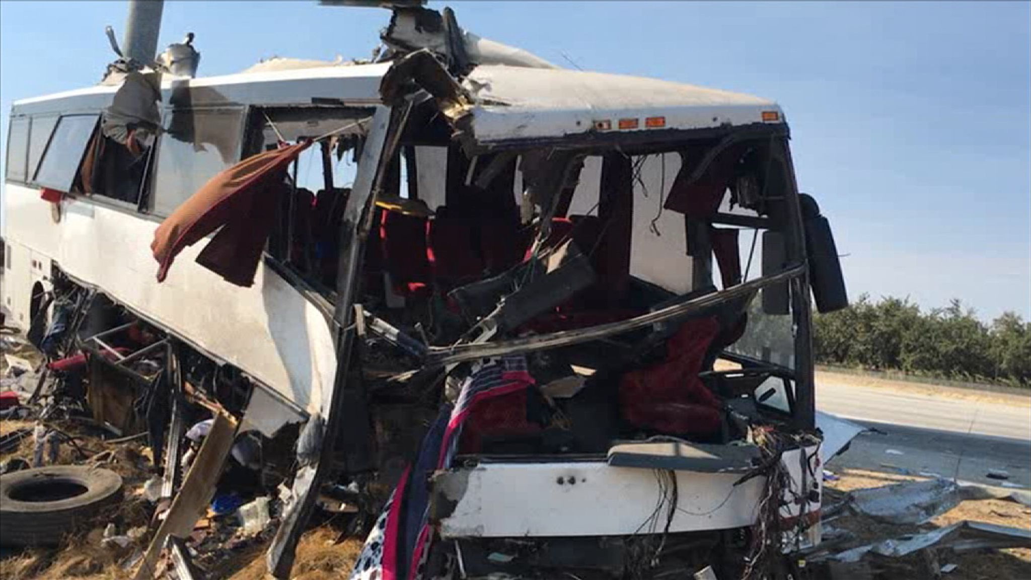 At Least Five Dead In California Bus Crash | US News | Sky News