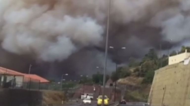 Thousands Tackle Deadly Madeira Wildfire | World News | Sky News