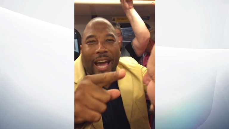 John Barnes Raps World In Motion With Fans | UK News | Sky News