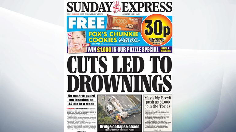 Sunday's National Newspaper Front Pages | UK News | Sky News