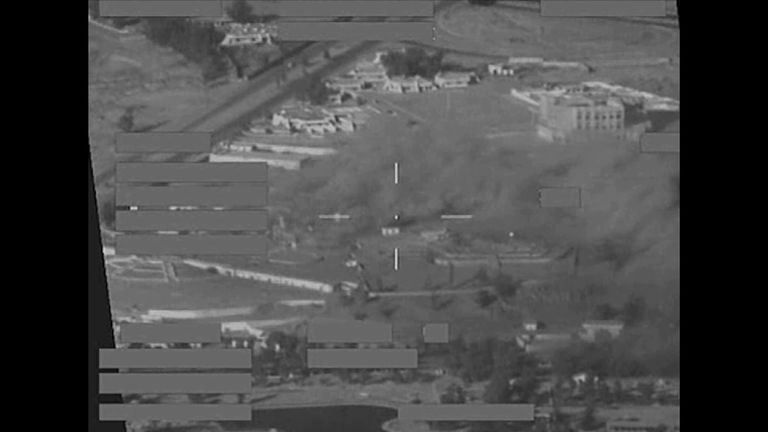 RAF Bombs Islamic State Base In Saddam Palace | World News | Sky News