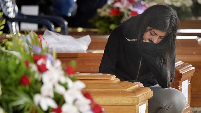 Relatives Gather To Remember Earthquake Victims | World News | Sky News
