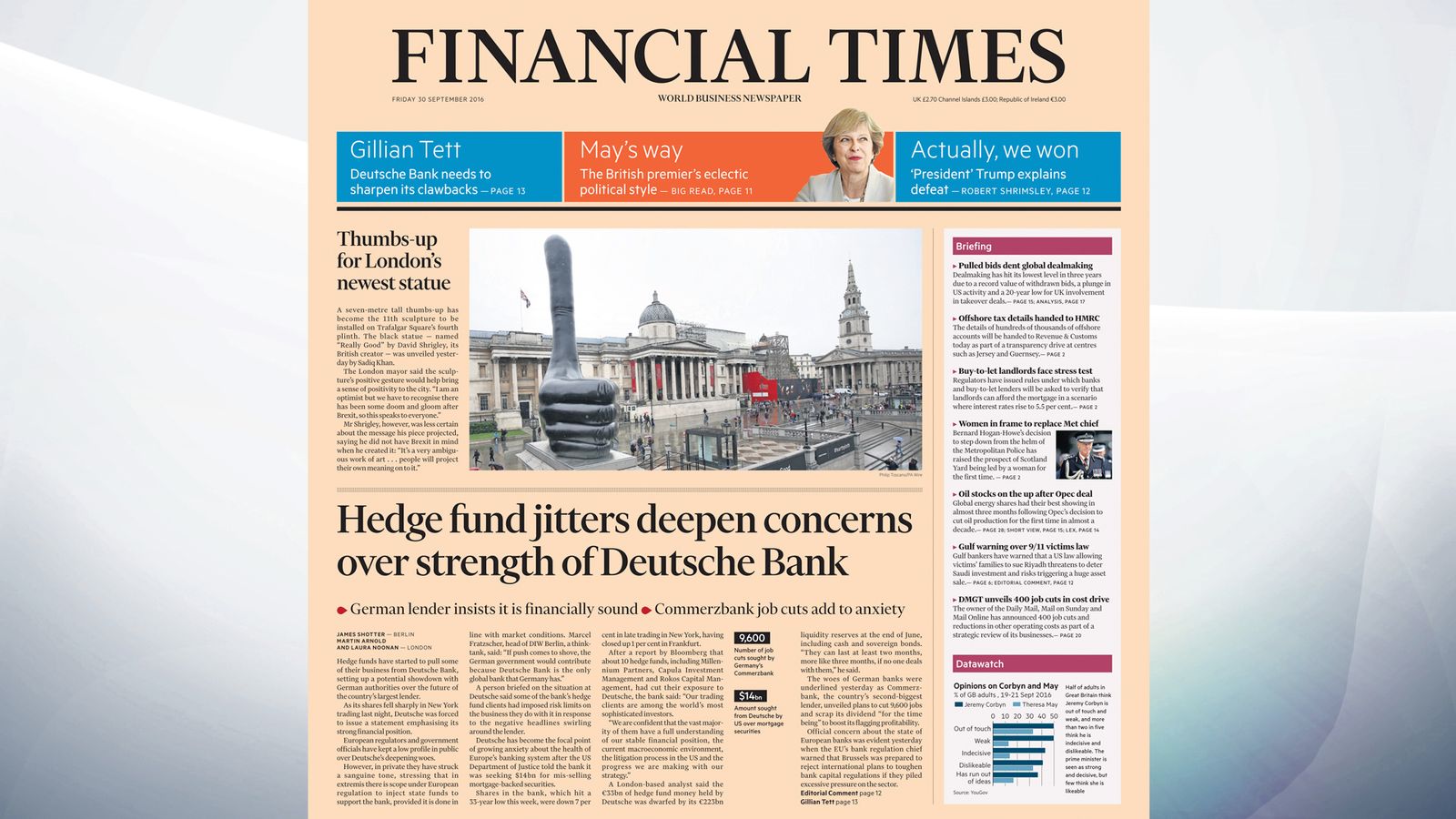 Friday's national newspaper front pages | UK News | Sky News