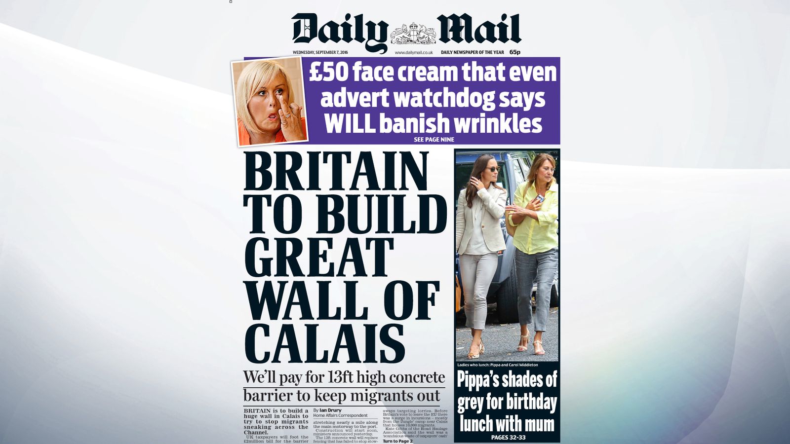 Wednesday's National Newspaper Front Pages | Scoop News | Sky News