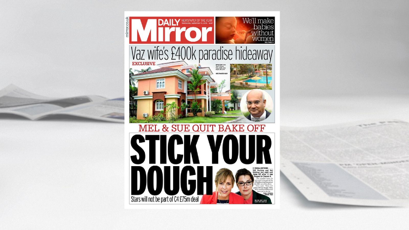 Wednesday's newspaper front pages | Scoop News | Sky News