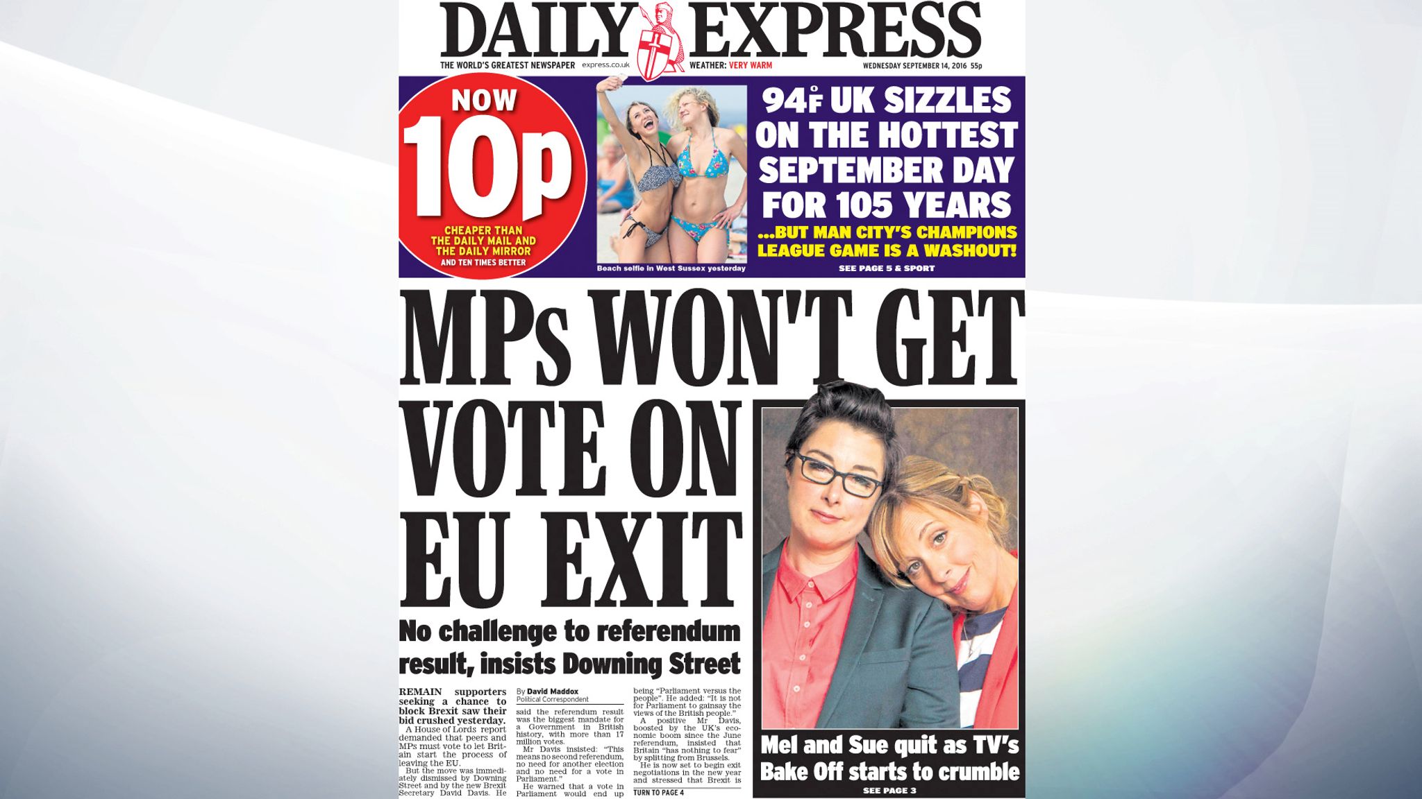 Wednesday's national newspaper front pages | UK News | Sky News