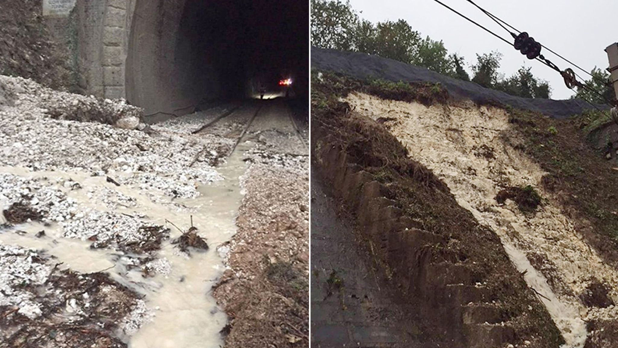 Train hits landslide and derails near Watford Junction | UK News | Sky News