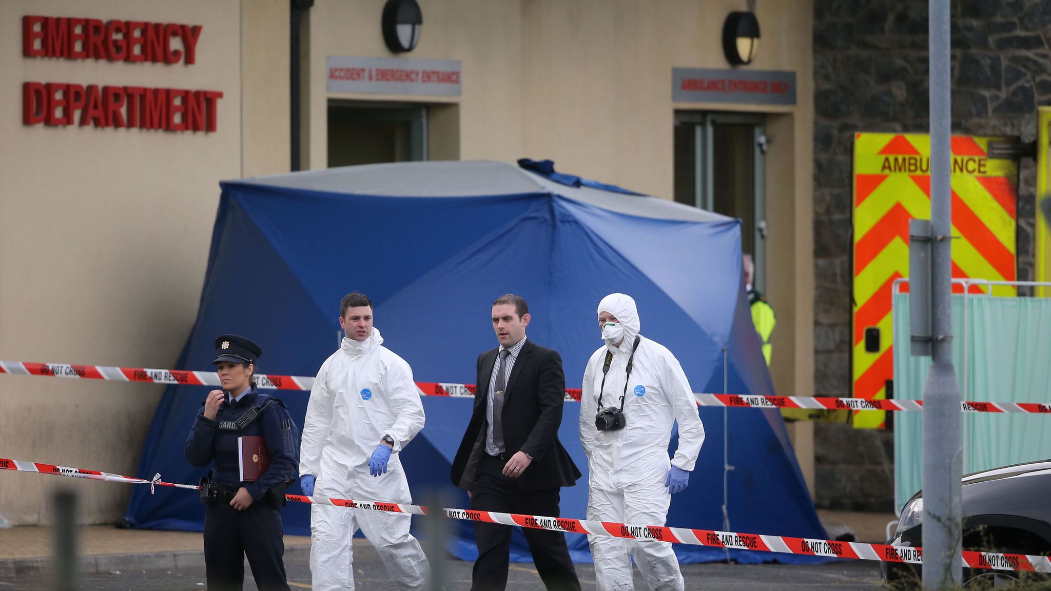 Patient dies after ambulance bursts into flames outside hospital ...