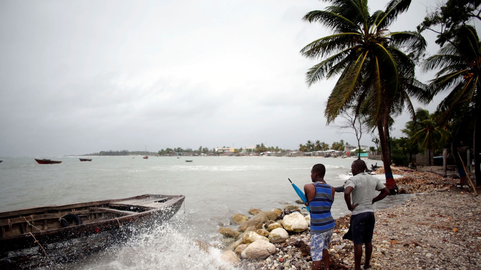 Fierce storm strikes Haiti with 145mph winds | World News | Sky News