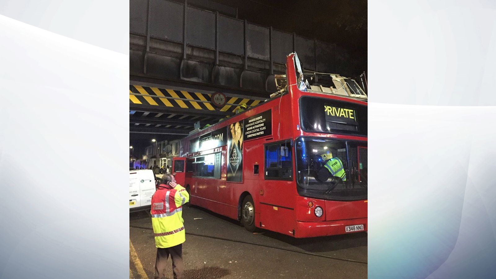 Casualties as double-decker bus crashes into railway bridge in London ...