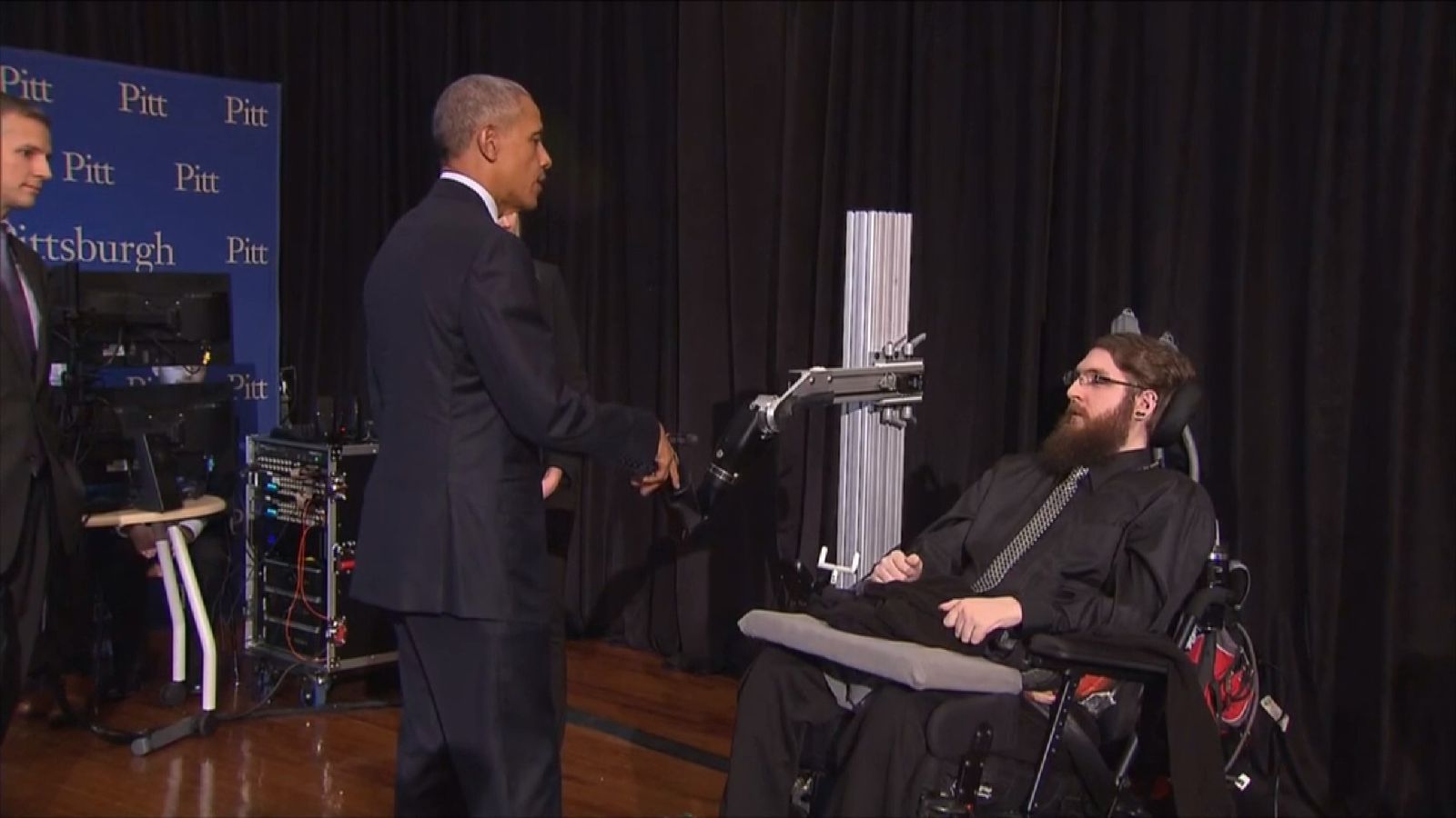 Robotic arm allows paralysed man to feel | Scoop News | Sky News