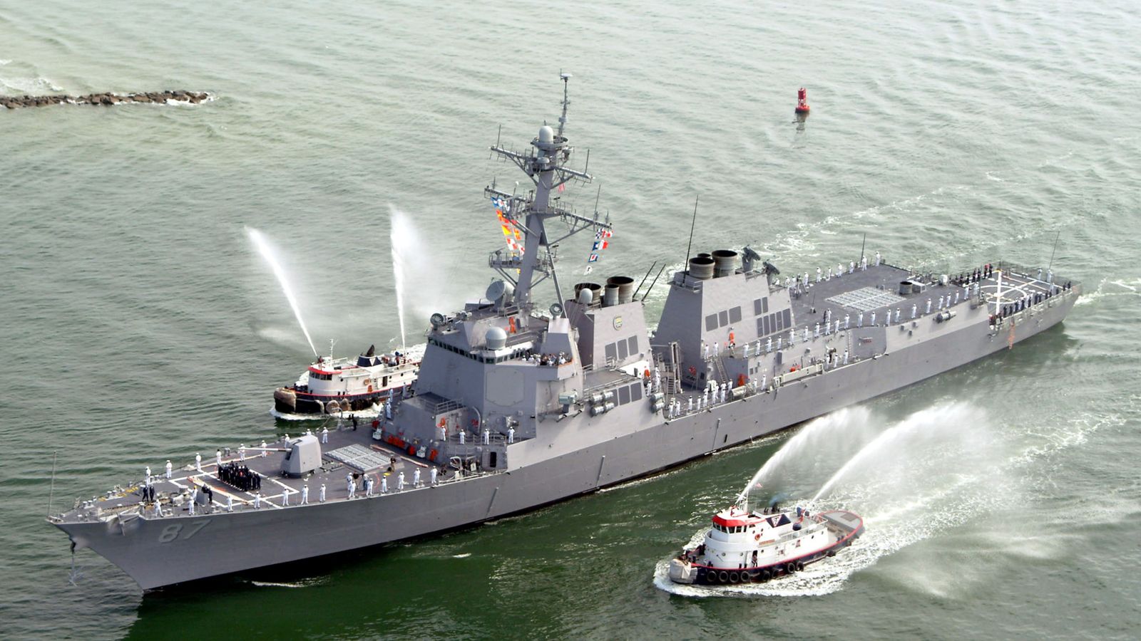 Missiles fired from Yemen land near warship USS Mason in Red Sea ...