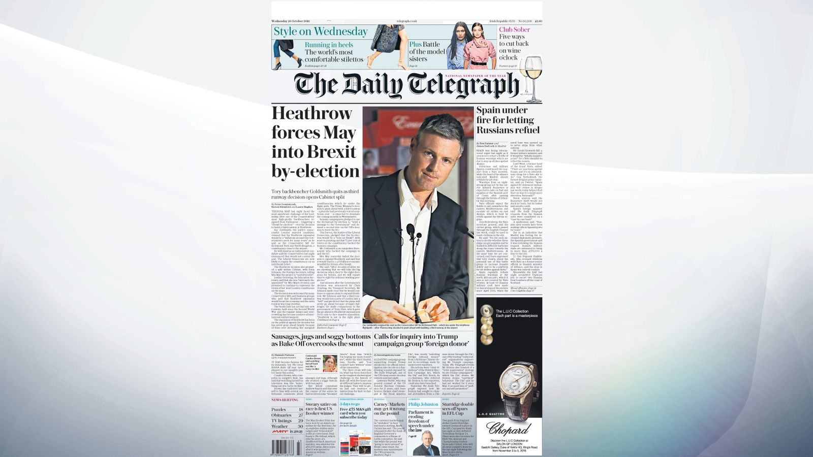 Wednesday's national newspaper front pages | UK News | Sky News