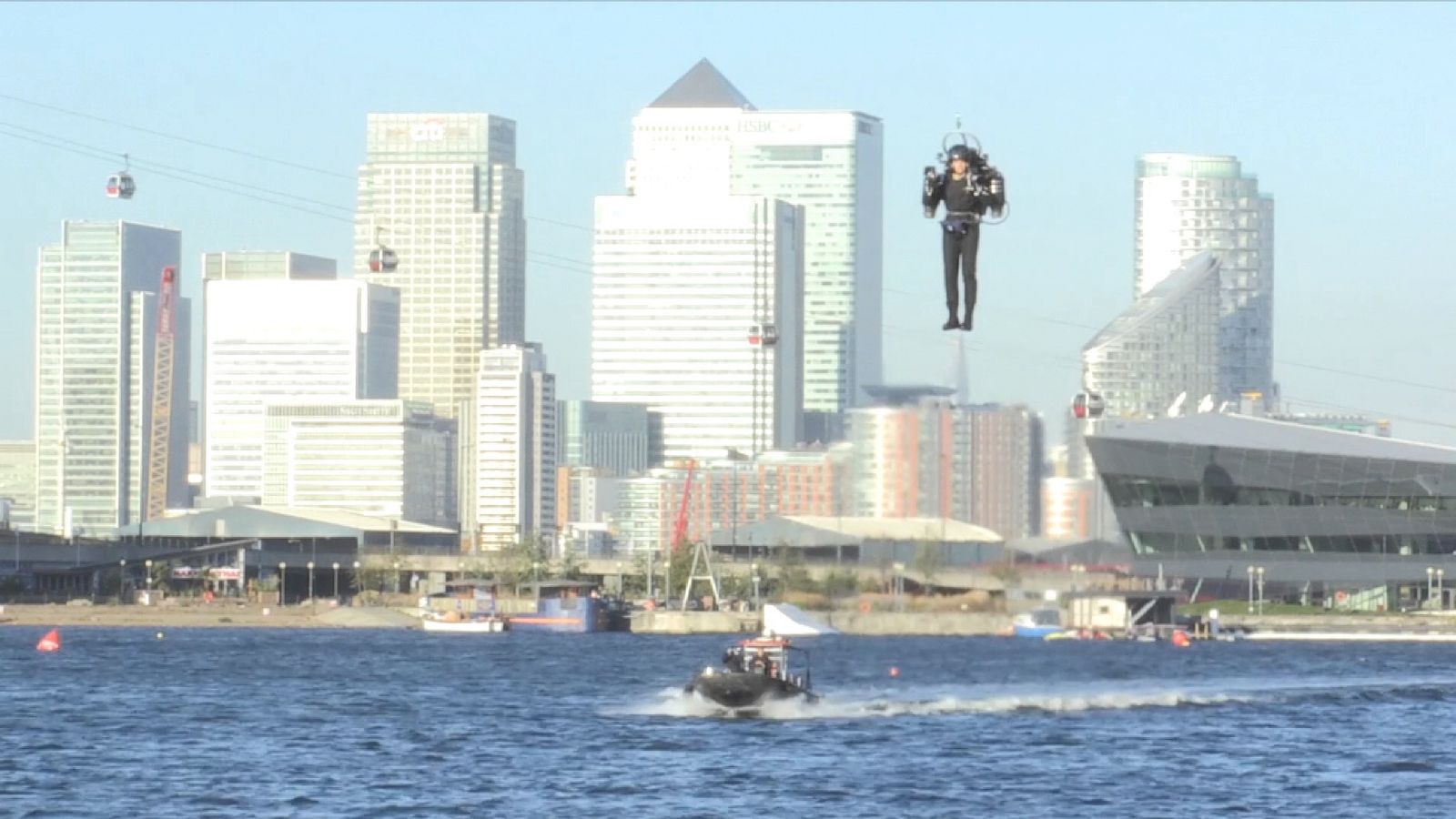 First UK jetpack flight wows onlookers | Scoop News | Sky News