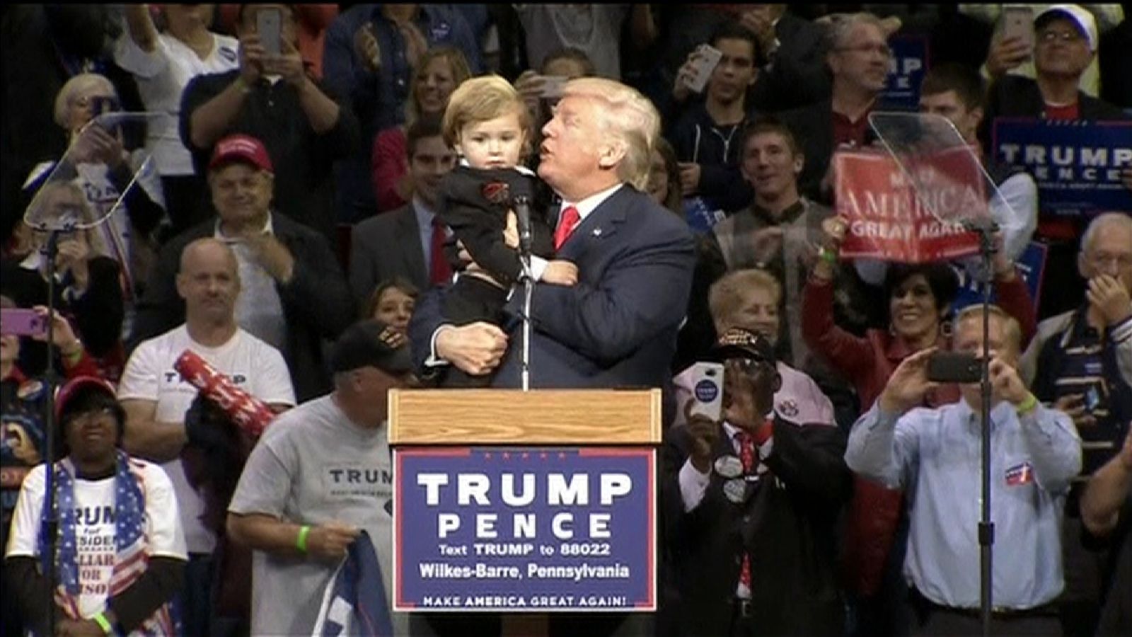 Mini me! Trump tries to hook them young | Scoop News | Sky News