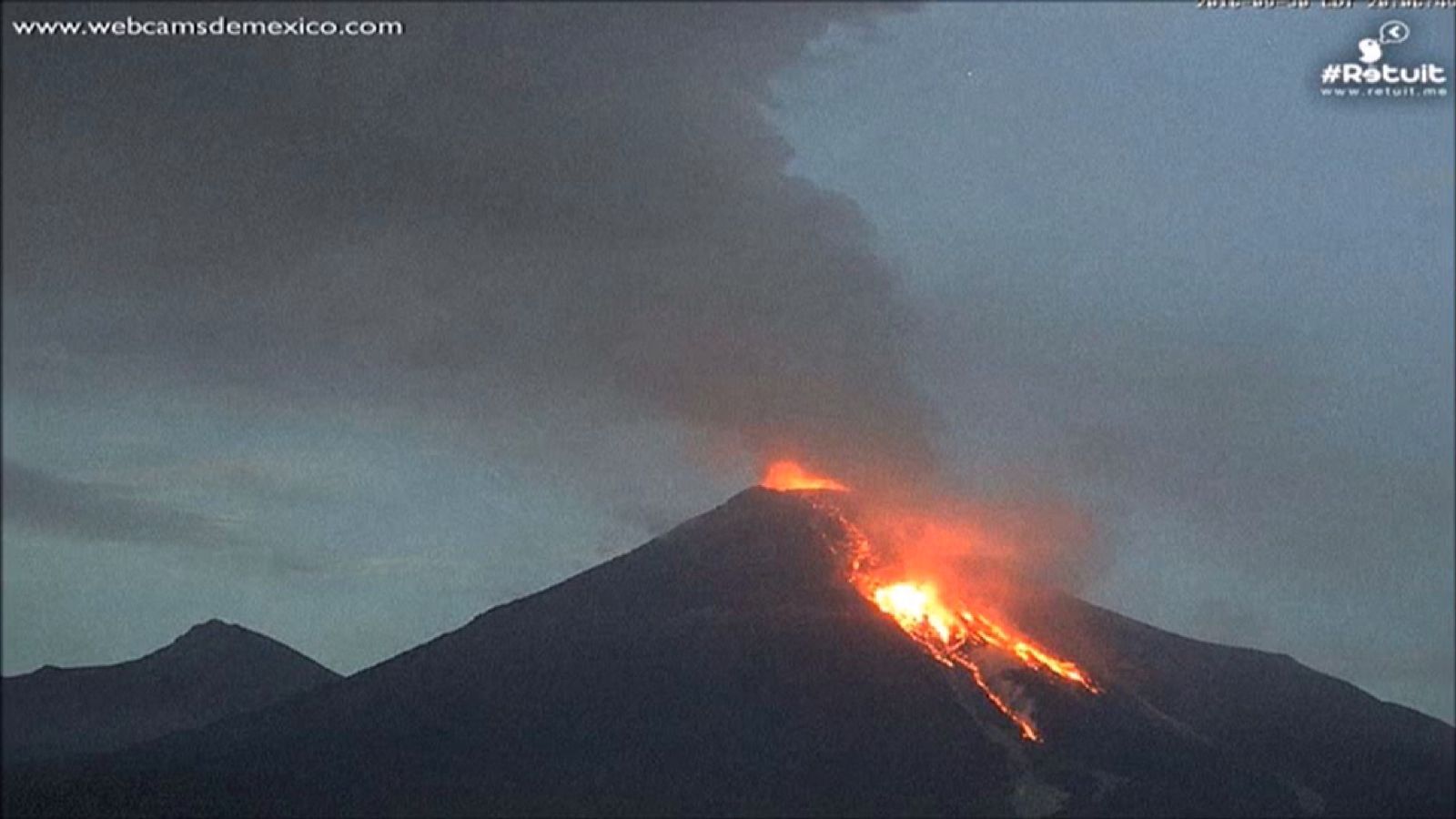 Timelapse video shows fiery eruption | Scoop News | Sky News